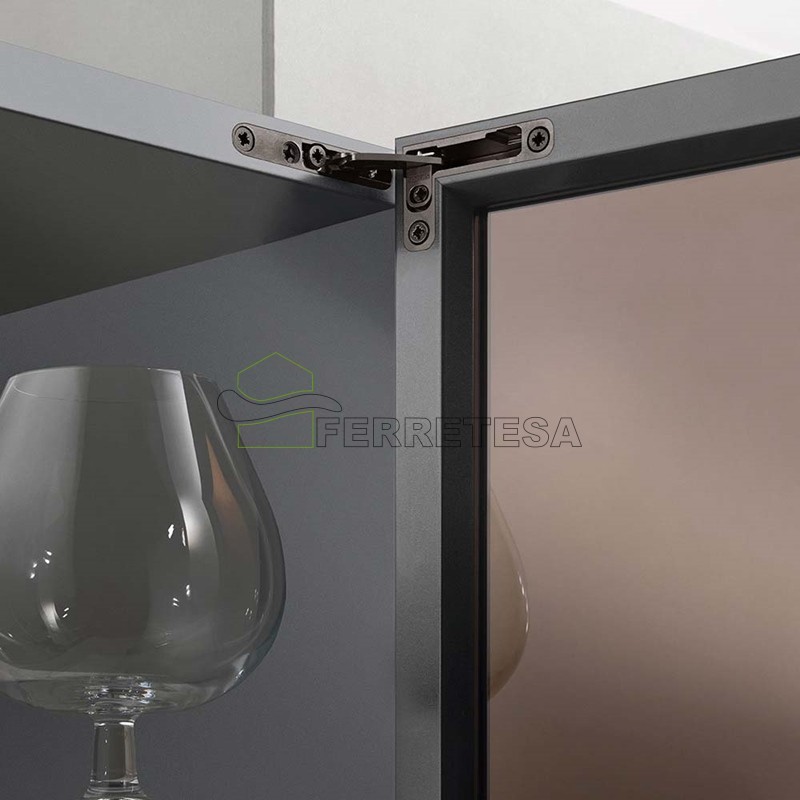 Pareja de bisagras ocultas Salice Air titanio, cierre suave