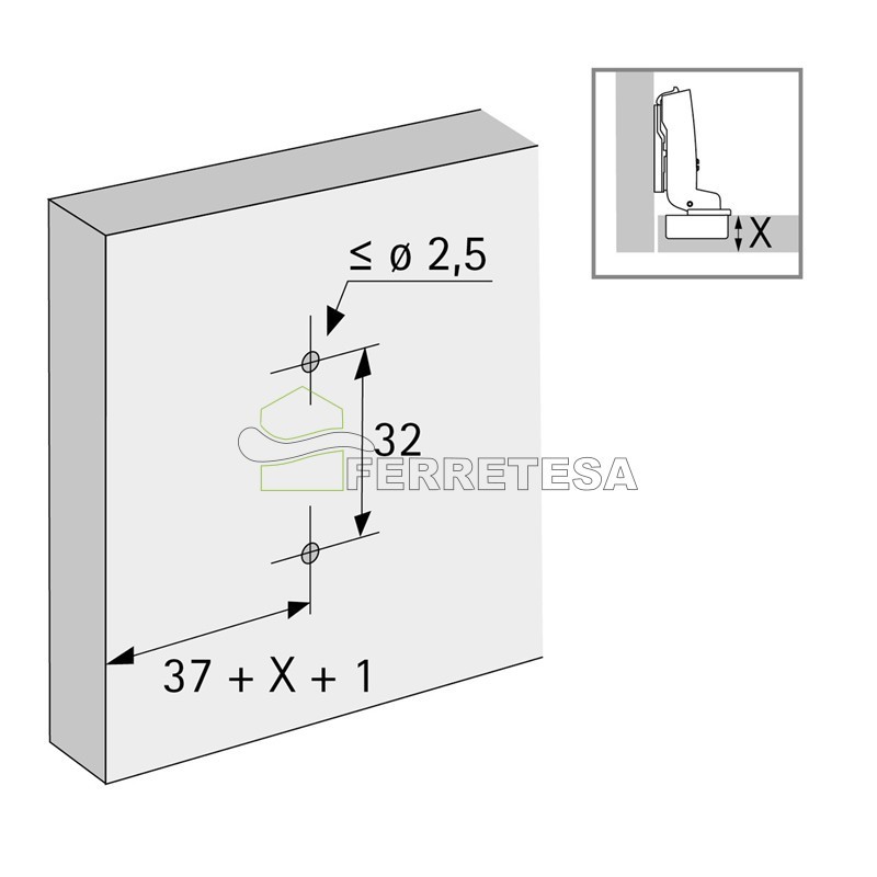 BASE PARA TODAS LAS BISAGRAS DE CAZOLETA HETTICH SPAN style 'FONT-