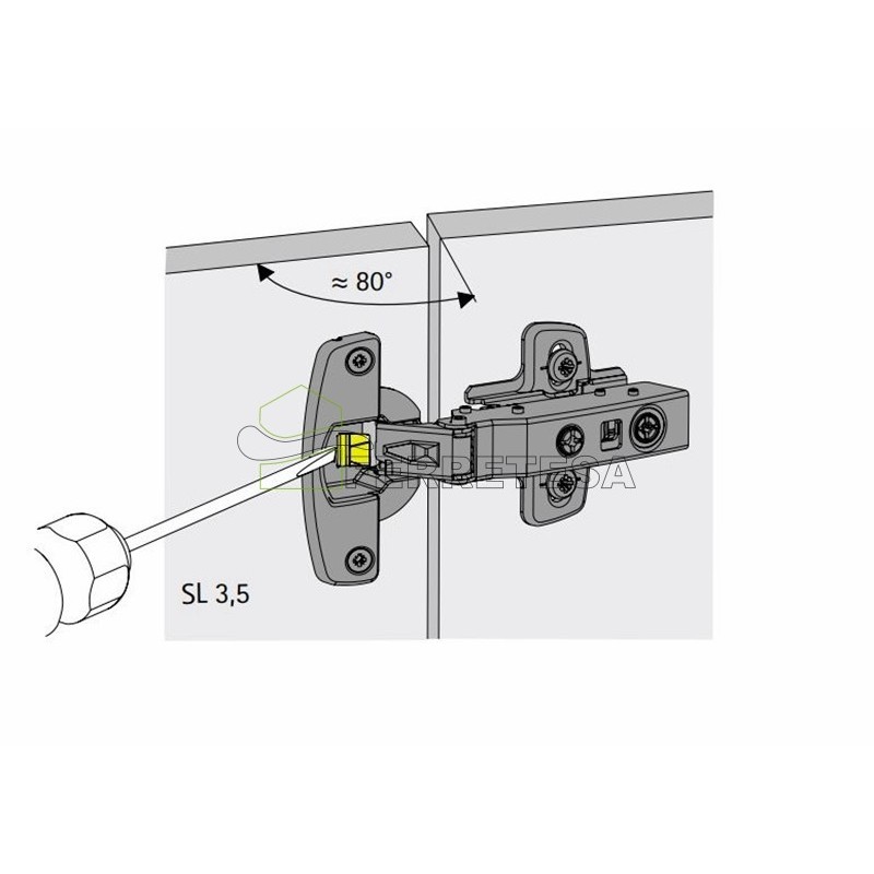 LIMITA EL ANGULO DE APERTURA DE LAS BISAGRAS HETTICH SENSYS DESDE 1